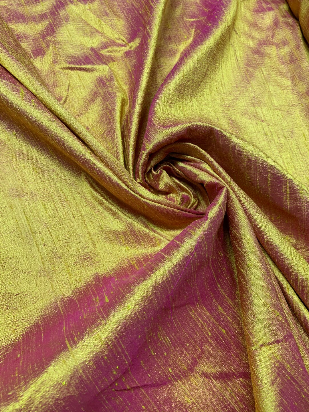 Beautiful Yellow Gold Fusia Shantung 45” Wide. Best Used for Apparel ...