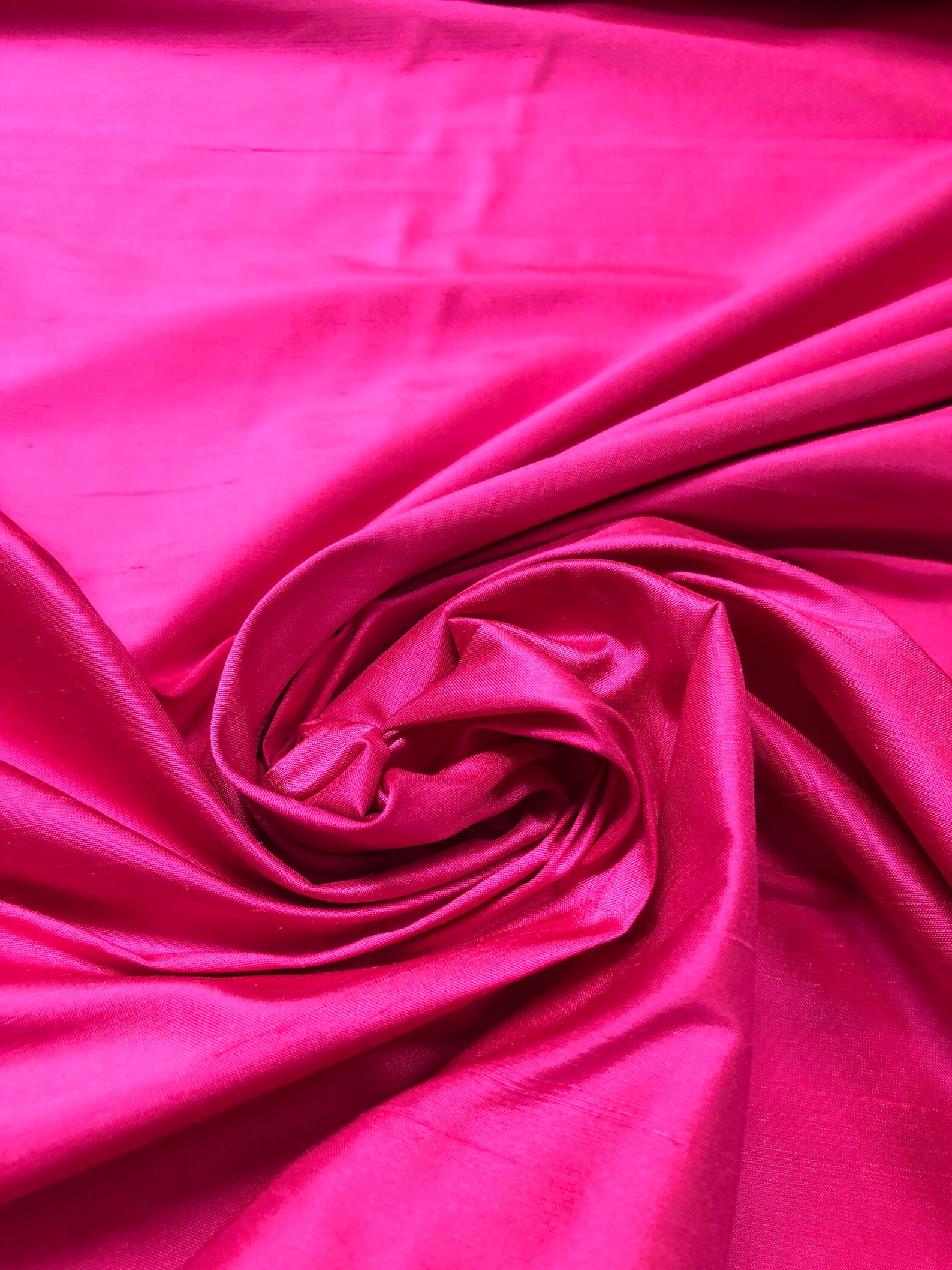 Silk Shantung 54" Wide Beautiful Bright Fusia Color Silk Shantung ...