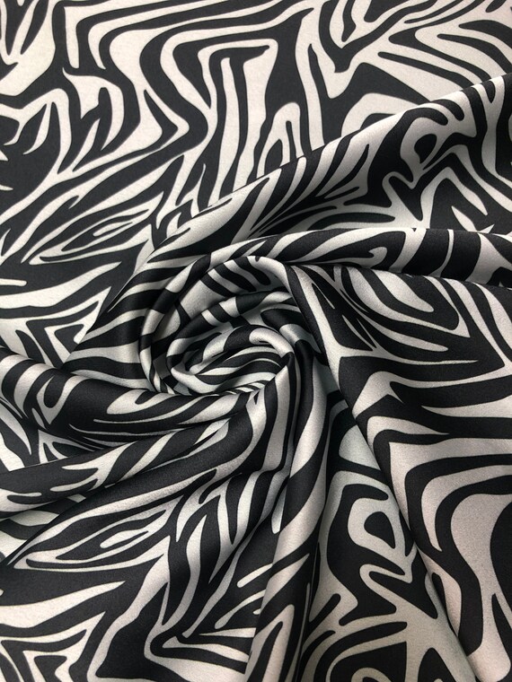 Digital Satin Charmouse Print 54 Wide. Beautiful White Black - Etsy
