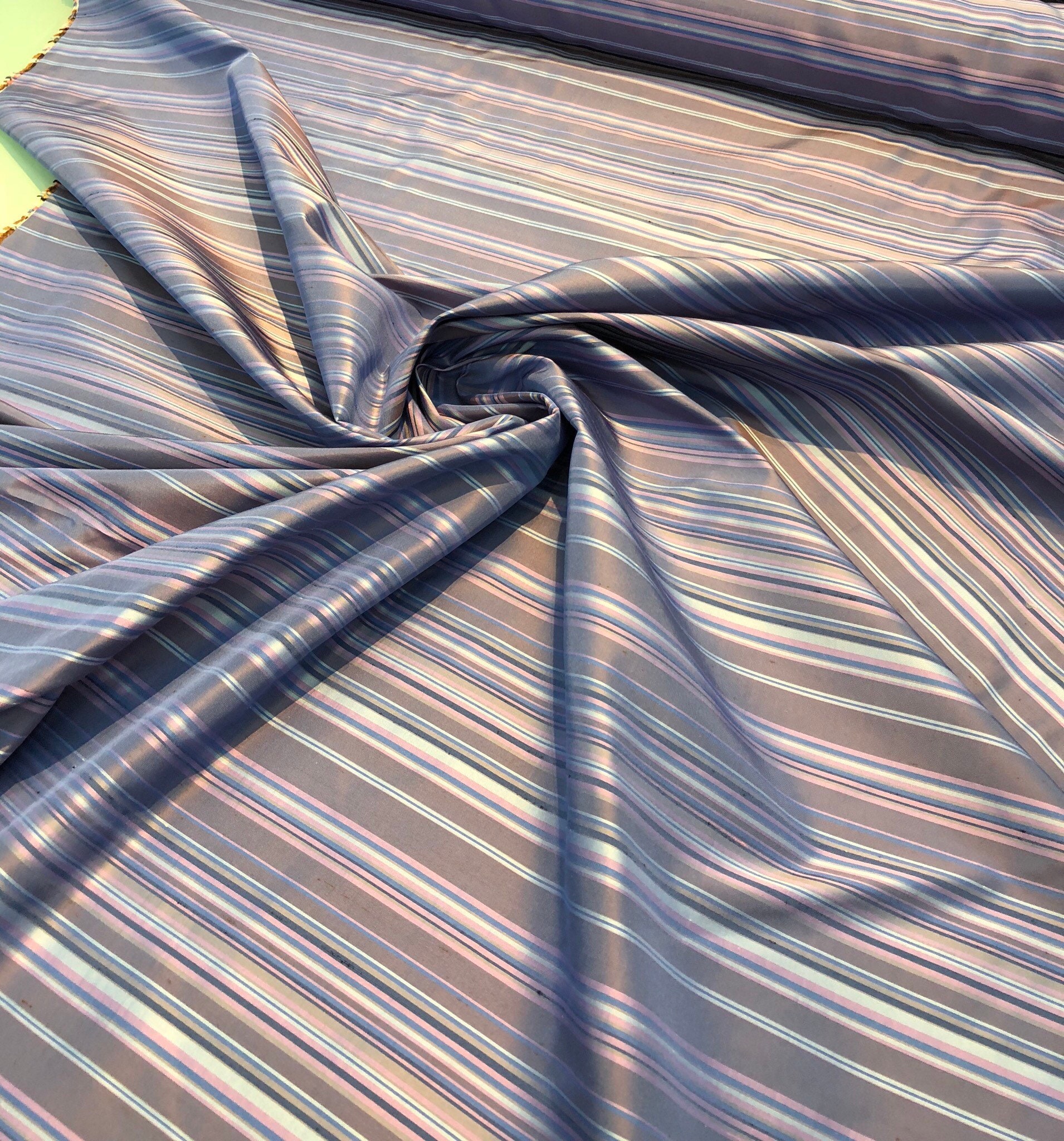 Silky taffeta stripe 45 wide Beautiful purple lilac shades taffeta ...