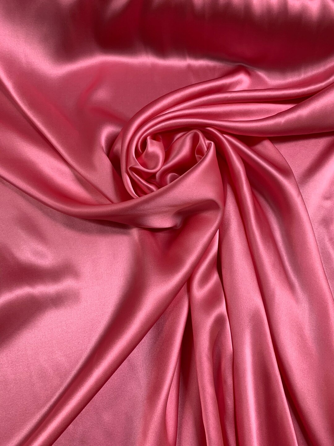 Beautiful Rose Pink 100% Silk Charmouse 54” Wide. Best Used for Apparel ...