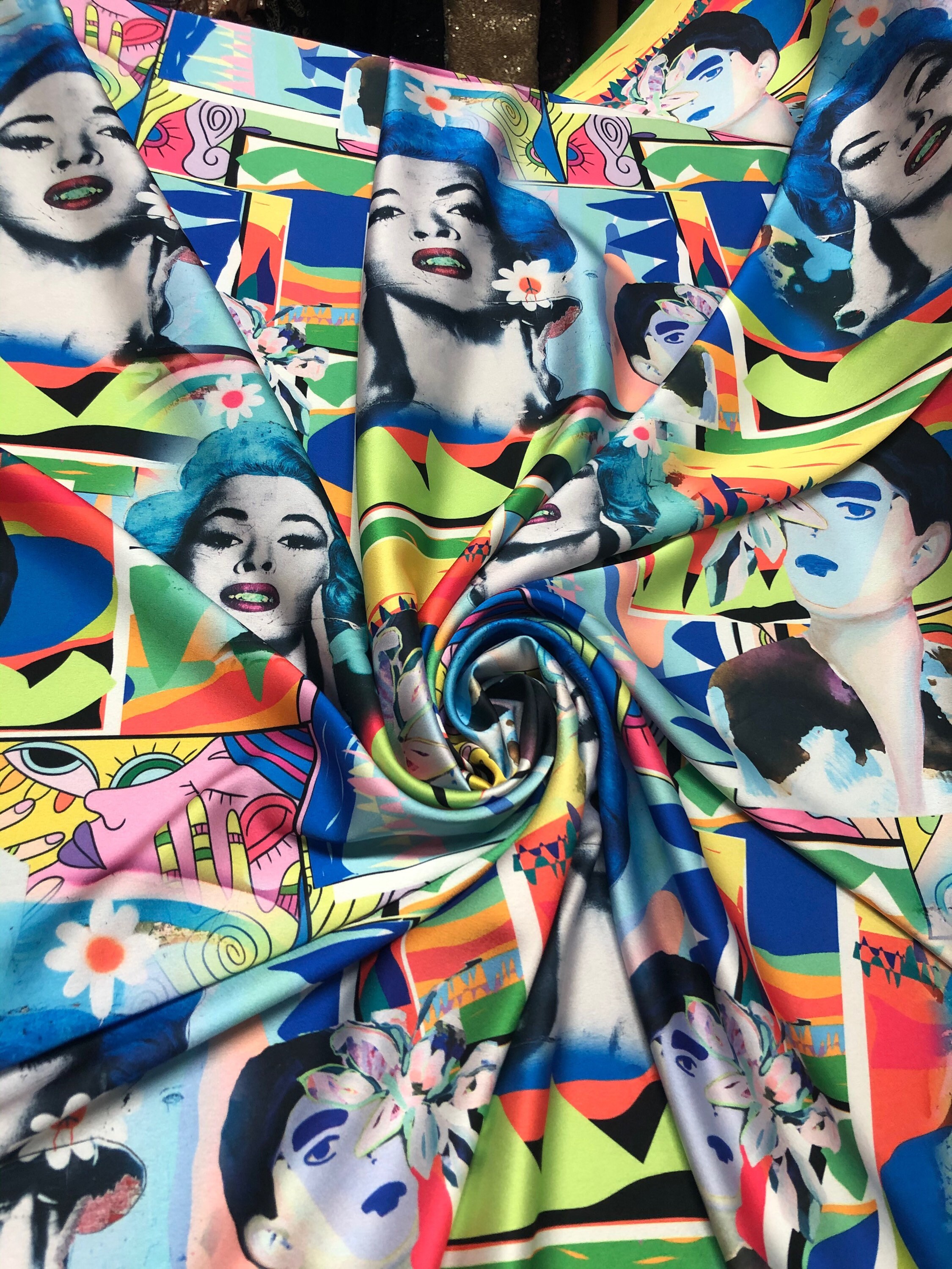 Beautiful Multi Color Face Style Designer Digital Print on - Etsy Australia