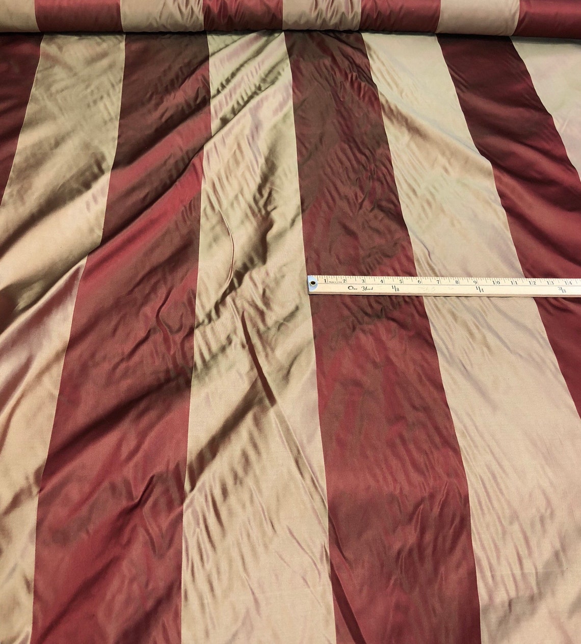 Silk satin taffeta 54 Beautiful wine gold silk satin | Etsy