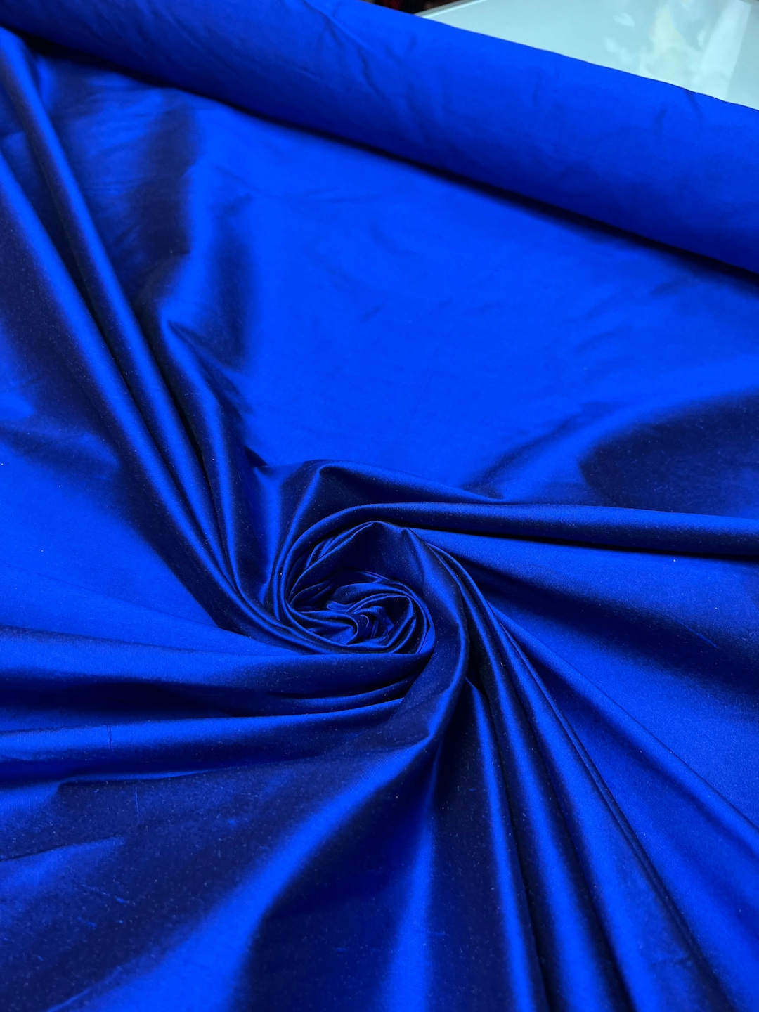 Silk Shantung 54" Wide Beautiful Bright Royal Blue Iridescent Color ...