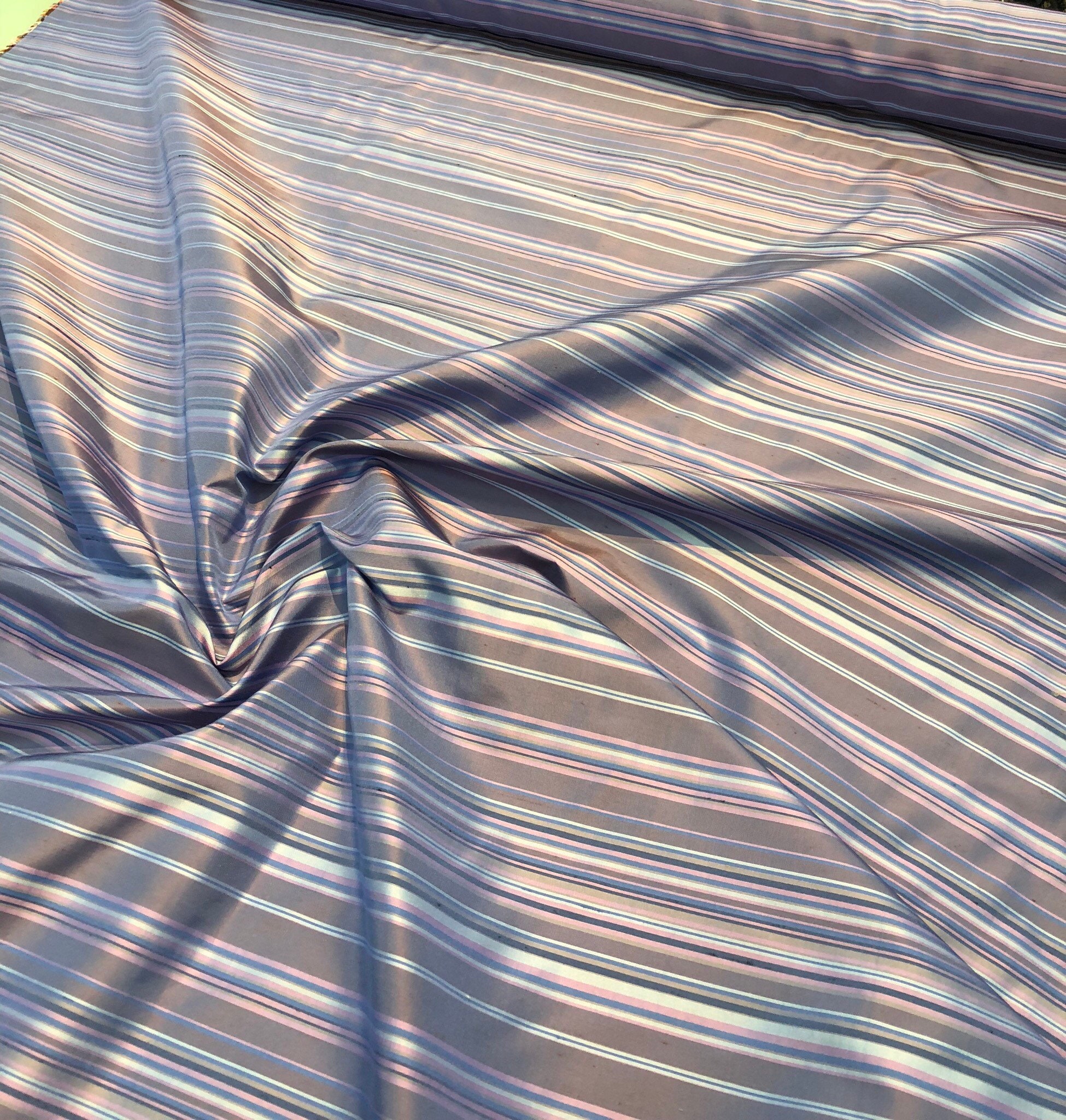 Silky taffeta stripe 45 wide Beautiful purple lilac shades taffeta ...