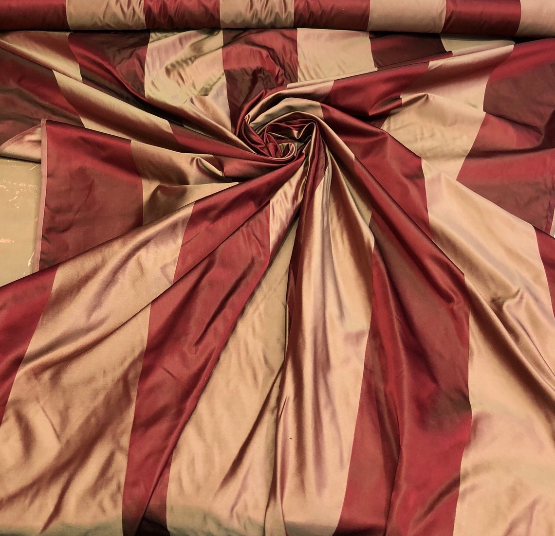 Silk satin taffeta 54 Beautiful wine gold silk satin | Etsy