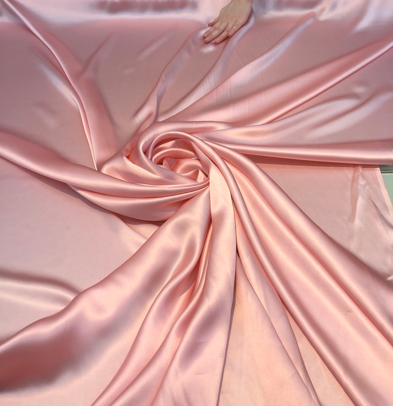 Silk Charmouse 54" Wide Beautiful Baby Pink Silk Satin Charmouse Fabric ...