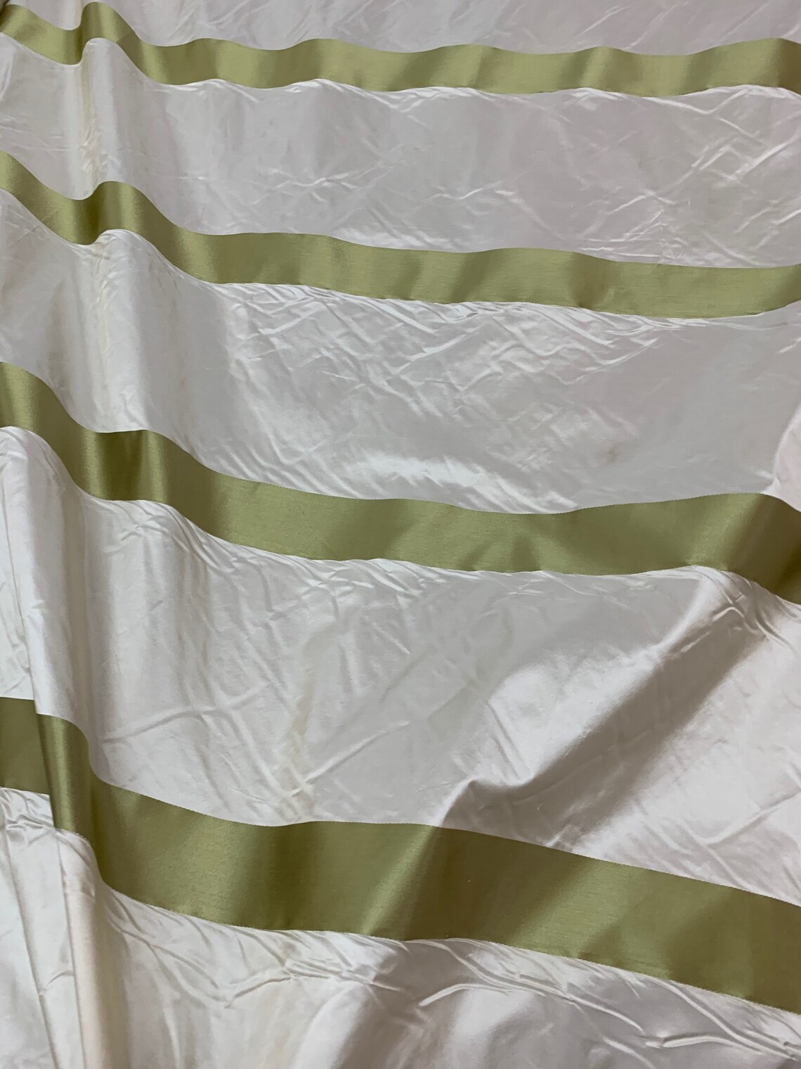 Beautiful 100% Silk Taffeta Satin Stripe. Beautiful Beige With | Etsy