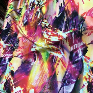 Beautiful Multi Color Hand Paint Style Designer Pattern Digital Print ...