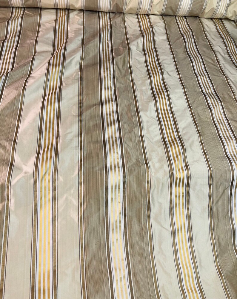 Silk Taffeta Satin Stripe 54 Wide Beautiful Gold Yellow | Etsy