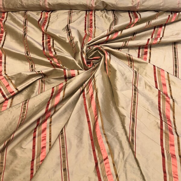 Stripe Silk Fabric - Etsy