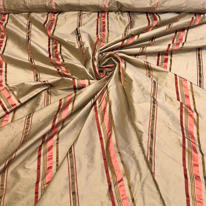 Stripe Silk Fabric - Etsy