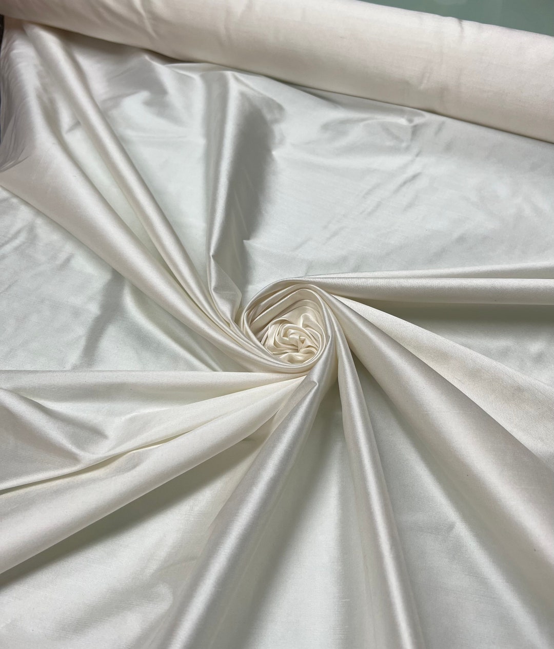 Silk Shantung 54" Wide Beautiful Ivory Color Silk Shantung Fabric Sold ...