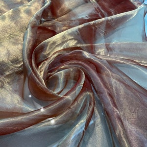 Metallic Tissue Organza Gold Color 100% Silk Organza 45" Wide. Sold by ...