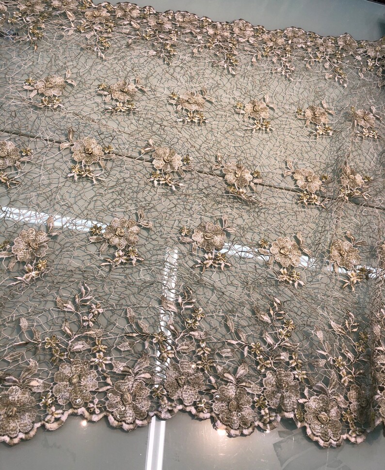 Beautiful Floral Crochet French Lace Spider Web Lace With 3D - Etsy