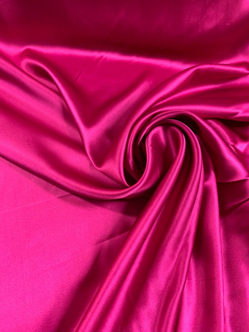 Beautiful Fusia Color Stretch Silk Satin Charmouse 54 Wide. - Etsy