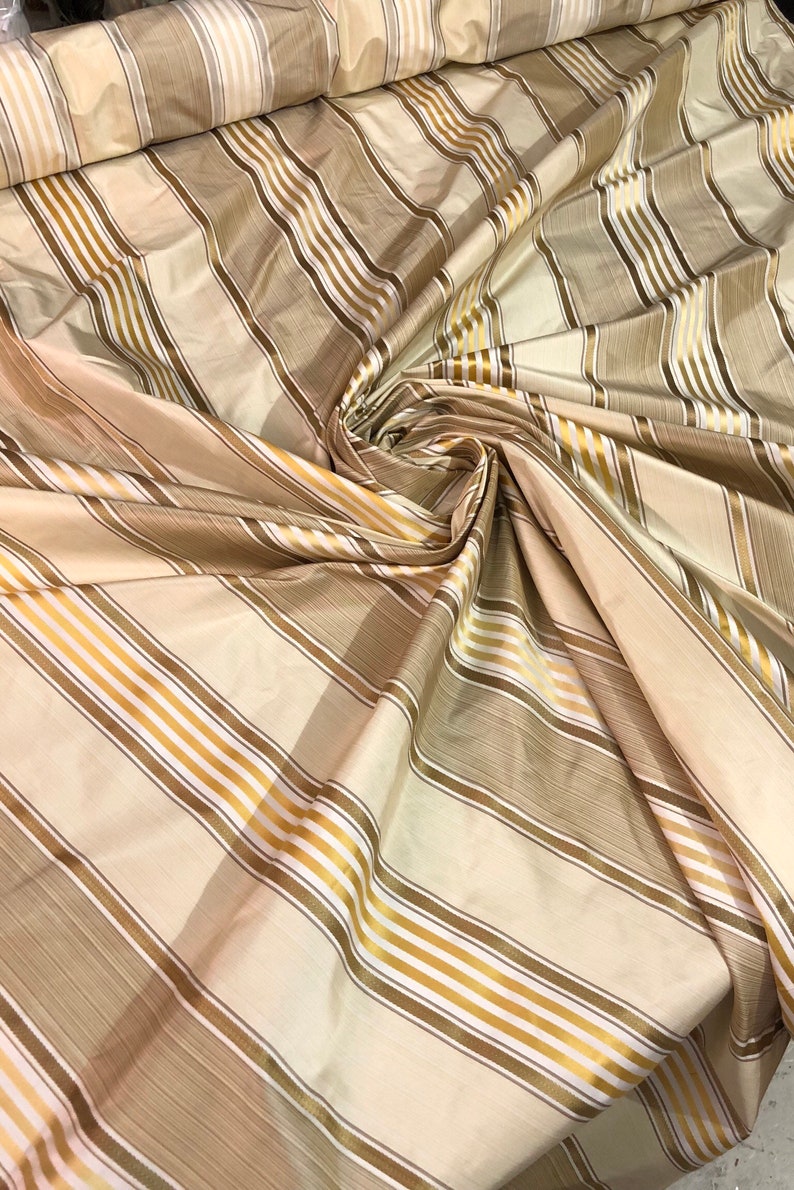 Silk Taffeta Satin Stripe 54 Wide Beautiful Gold Yellow - Etsy