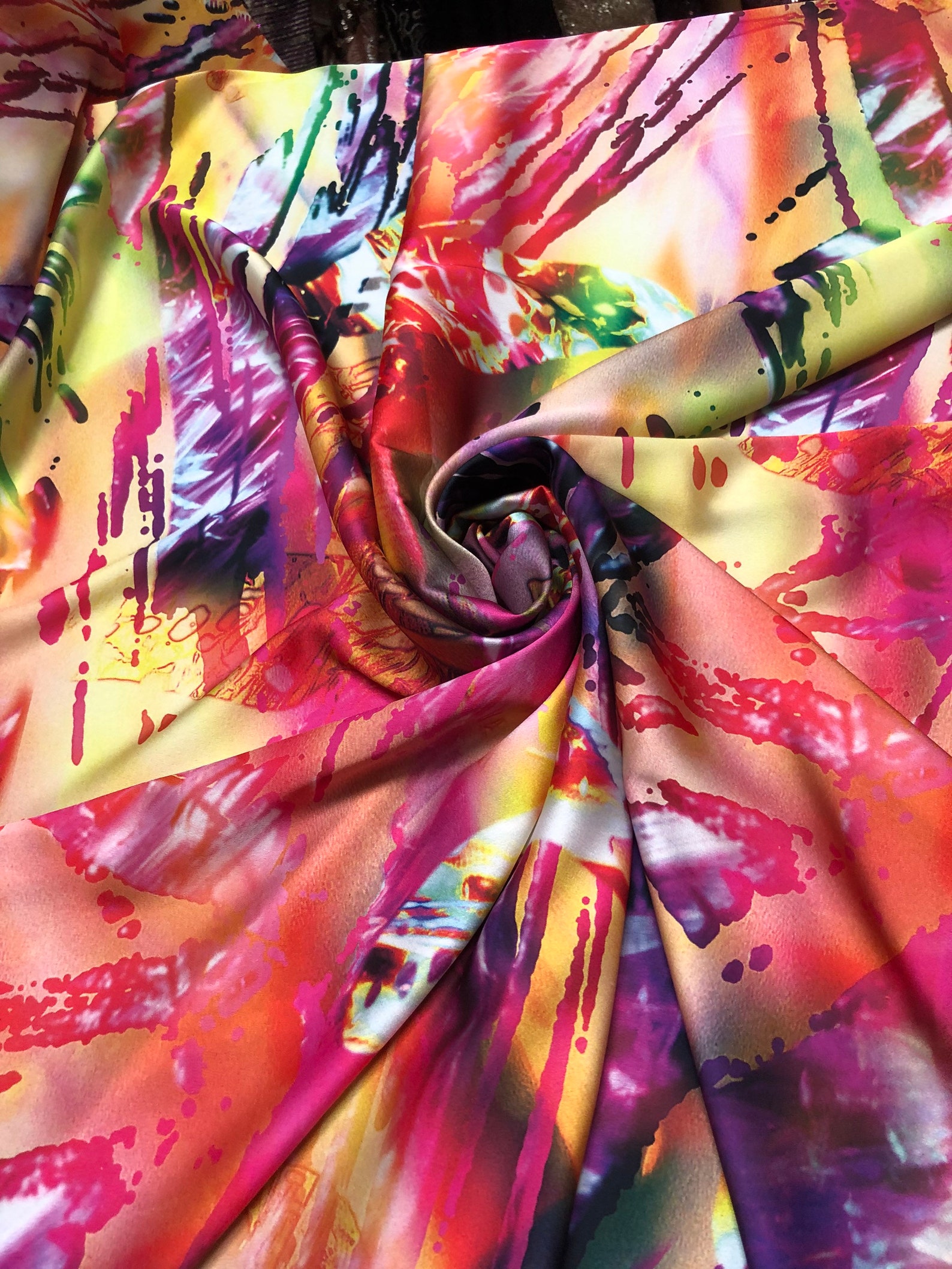 Beautiful Multi Color Hand Paint Style Designer Pattern Digital Print ...