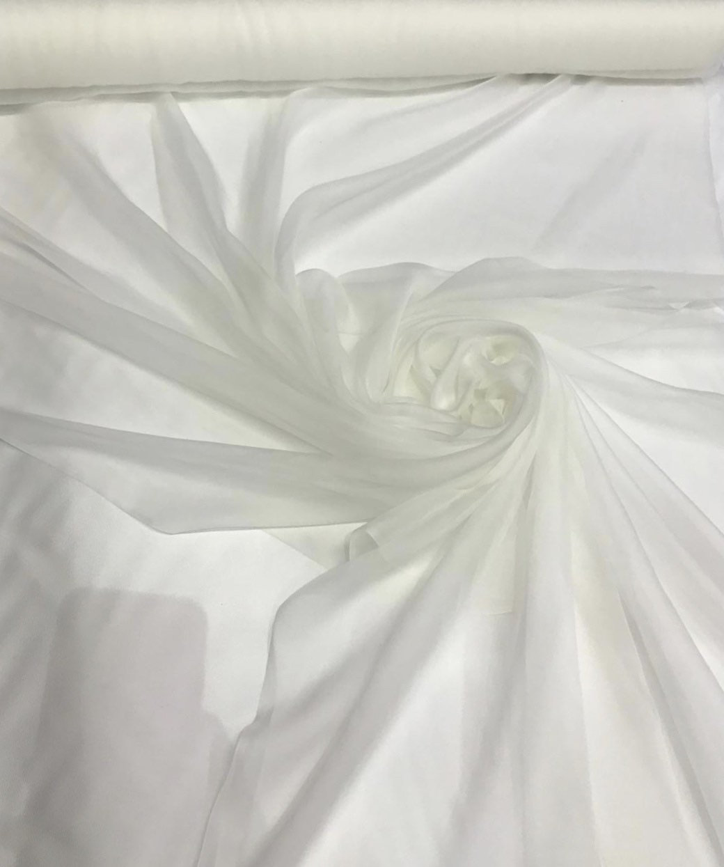 Silk chiffon 44 wide Ivory chiffon fabric sold by the yard