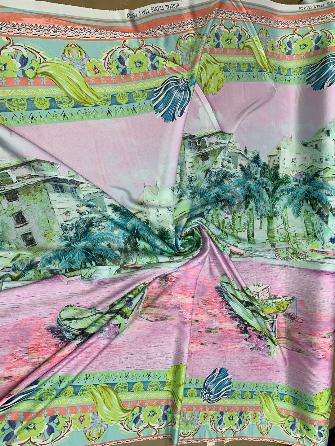 Designer Digital Printed Charmouse Fabric 54 Wide. Beautiful Pink ...