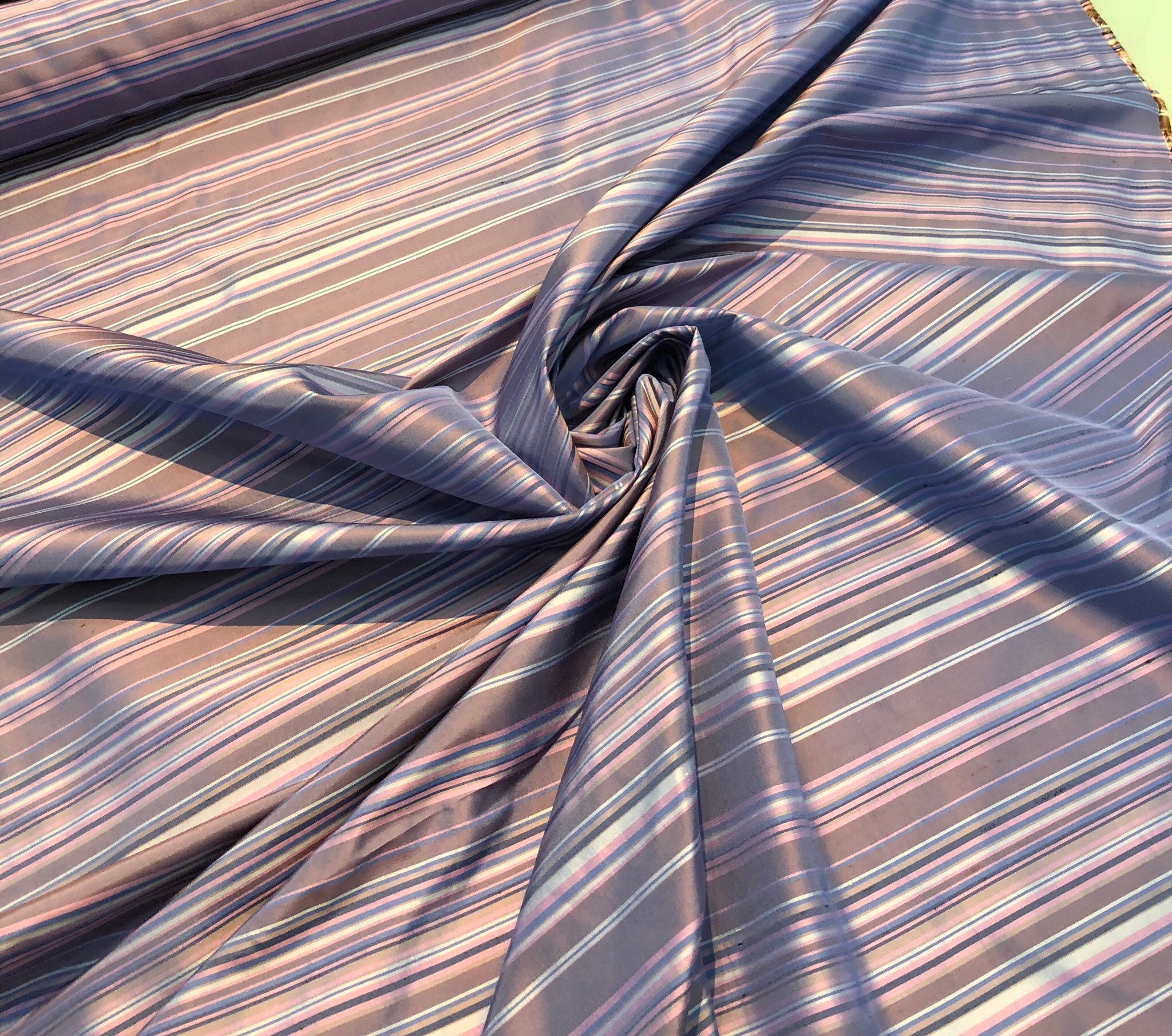 Silky taffeta stripe 45 wide Beautiful purple lilac shades taffeta ...