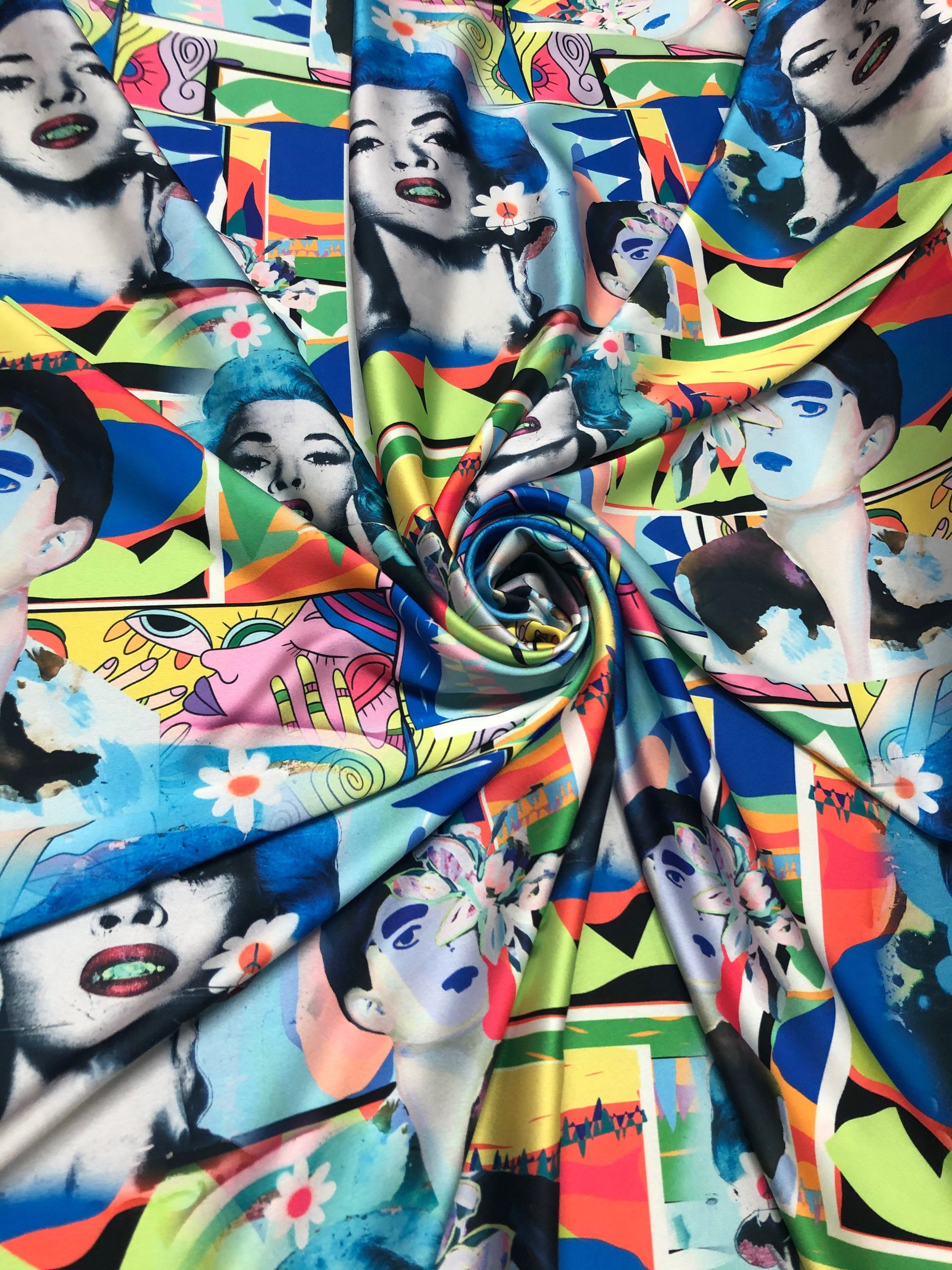 Beautiful multi color face design abstract design digital | Etsy