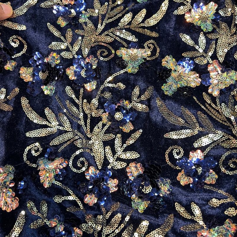 Floral Velvet Fabric - Etsy