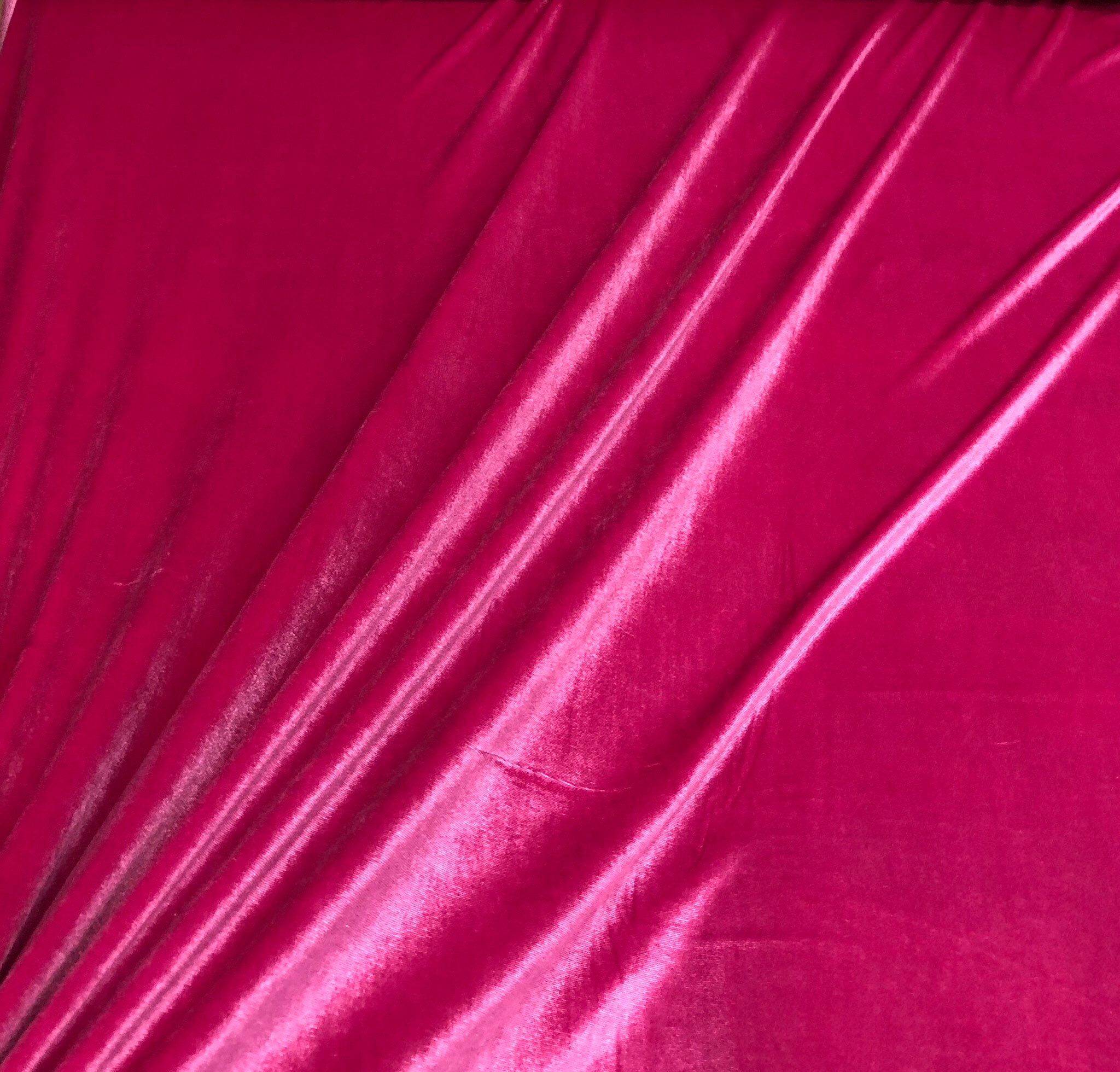 Strech Velvet 60 Wide Beautiful Magenta Color Fabric - Etsy