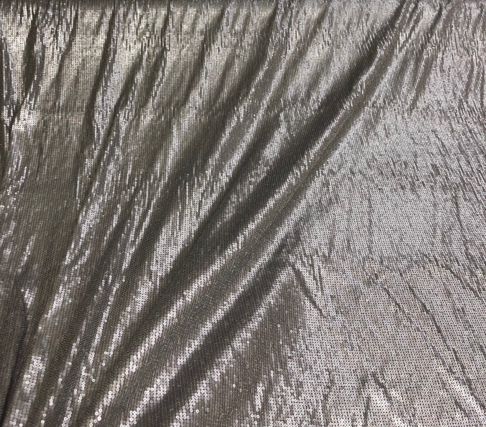 Striped gray sequins on mesh fabric 52 wide Sequins | Etsy