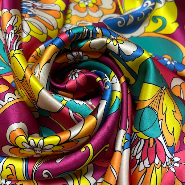 Print Silk Fabric - Etsy