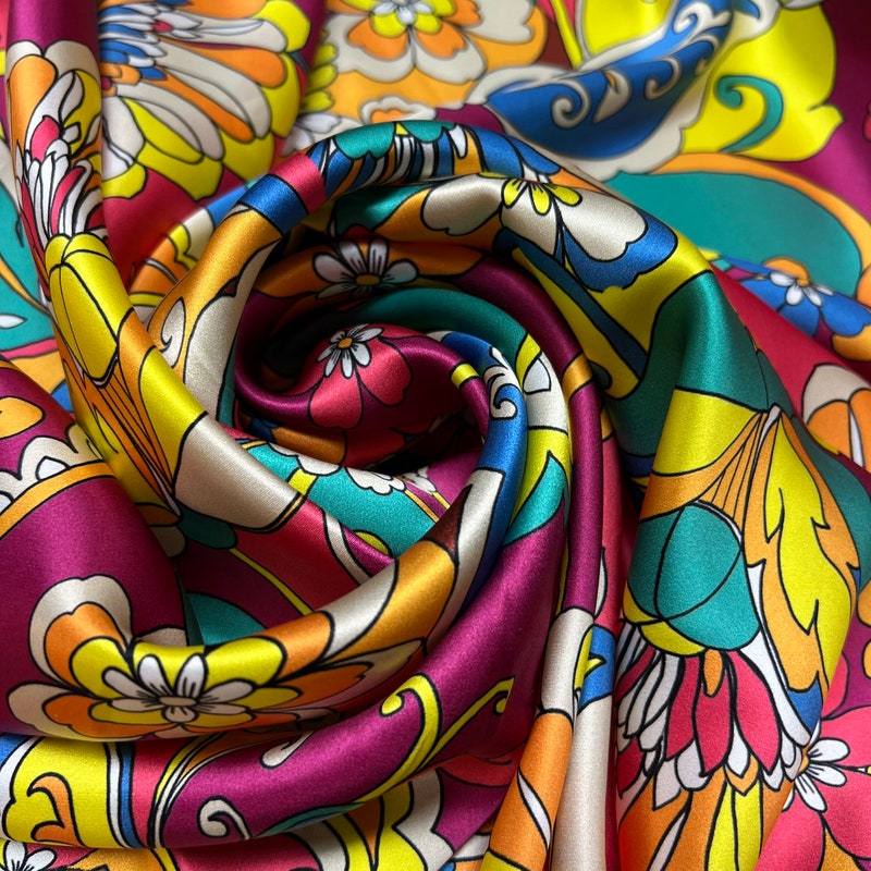 Print Silk Fabric - Etsy