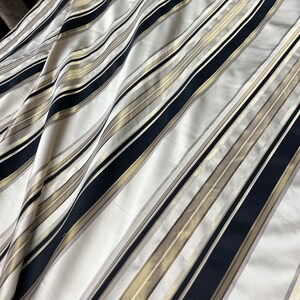 100% Silk Beautiful Light Gold Tan Shades With Black & Gold Satin ...