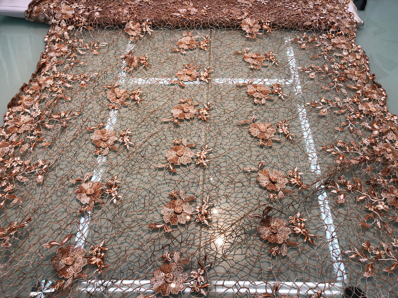 Crochet Lace Beautiful Floral Crochet Spiderweb Lace With 3D - Etsy