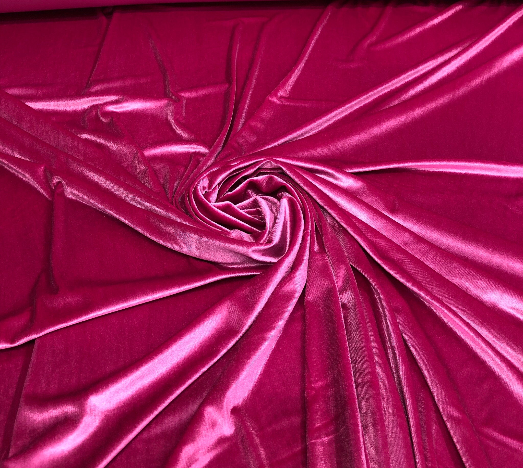 Strech Velvet 60 Wide Beautiful Magenta Color Fabric - Etsy