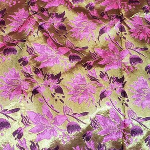 Purplish Fusia Gold Doubke Faced Brocade 45 Wide. - Etsy