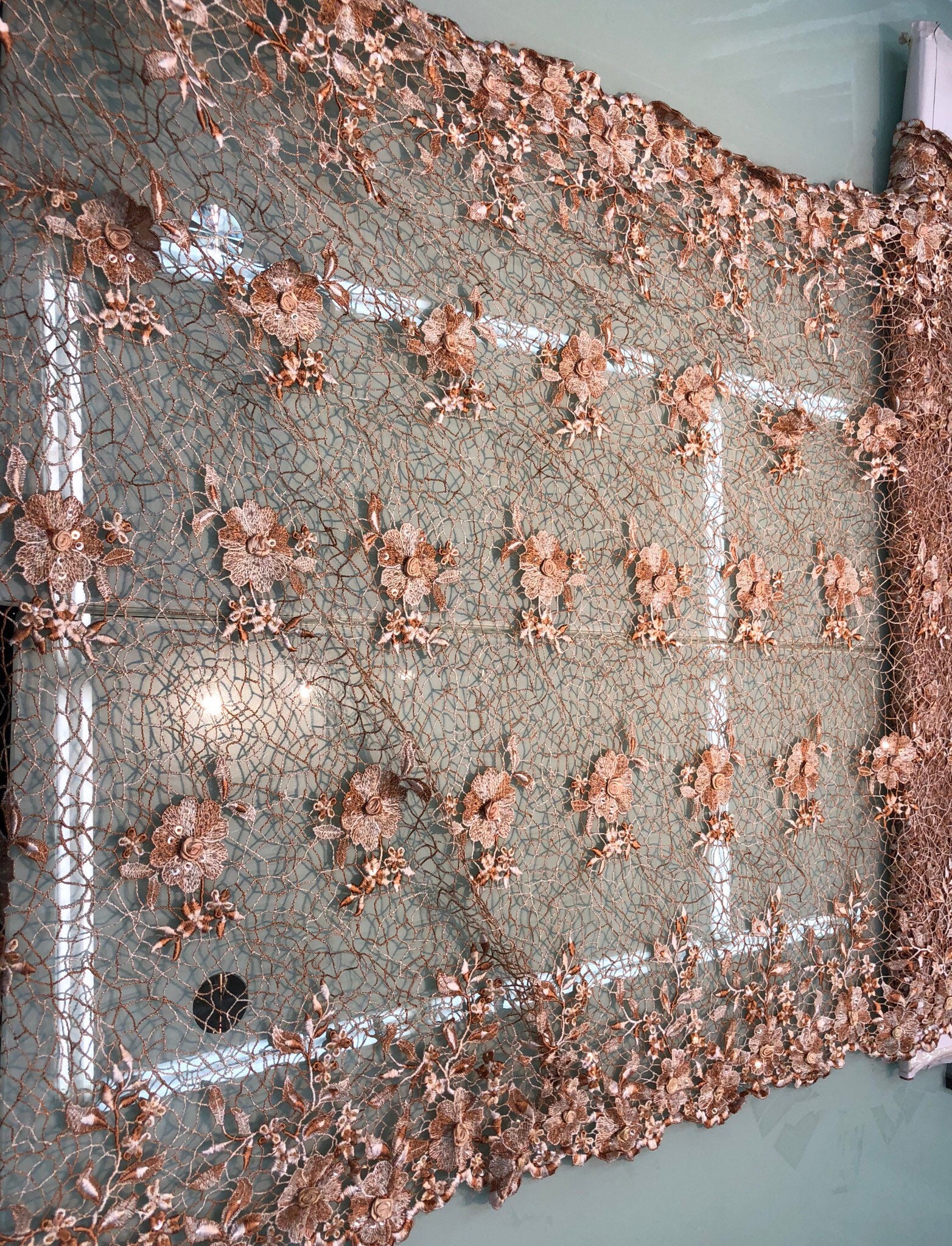 Crochet lace beautiful floral crochet spiderweb lace with 3D | Etsy