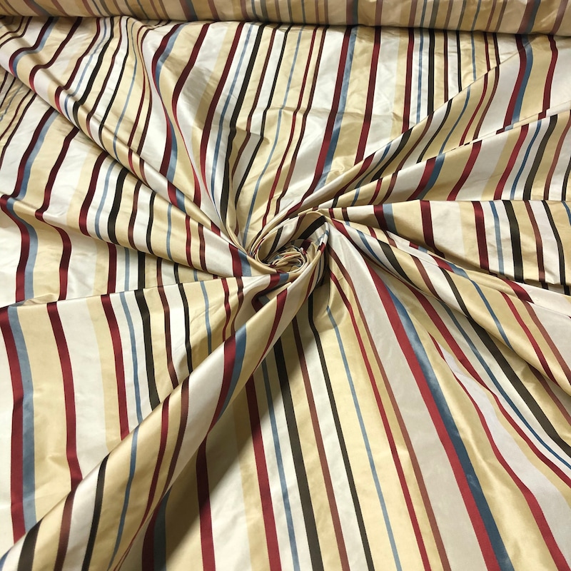 Stripe Silk Fabric - Etsy
