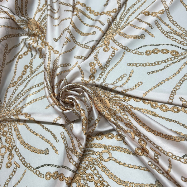 Chain Print Fabric - Etsy