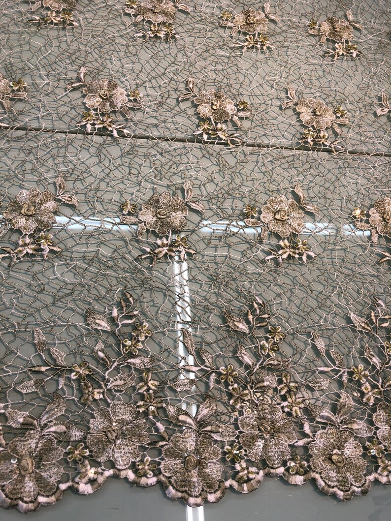 Beautiful Floral Crochet French Lace Spider Web Lace With 3D - Etsy