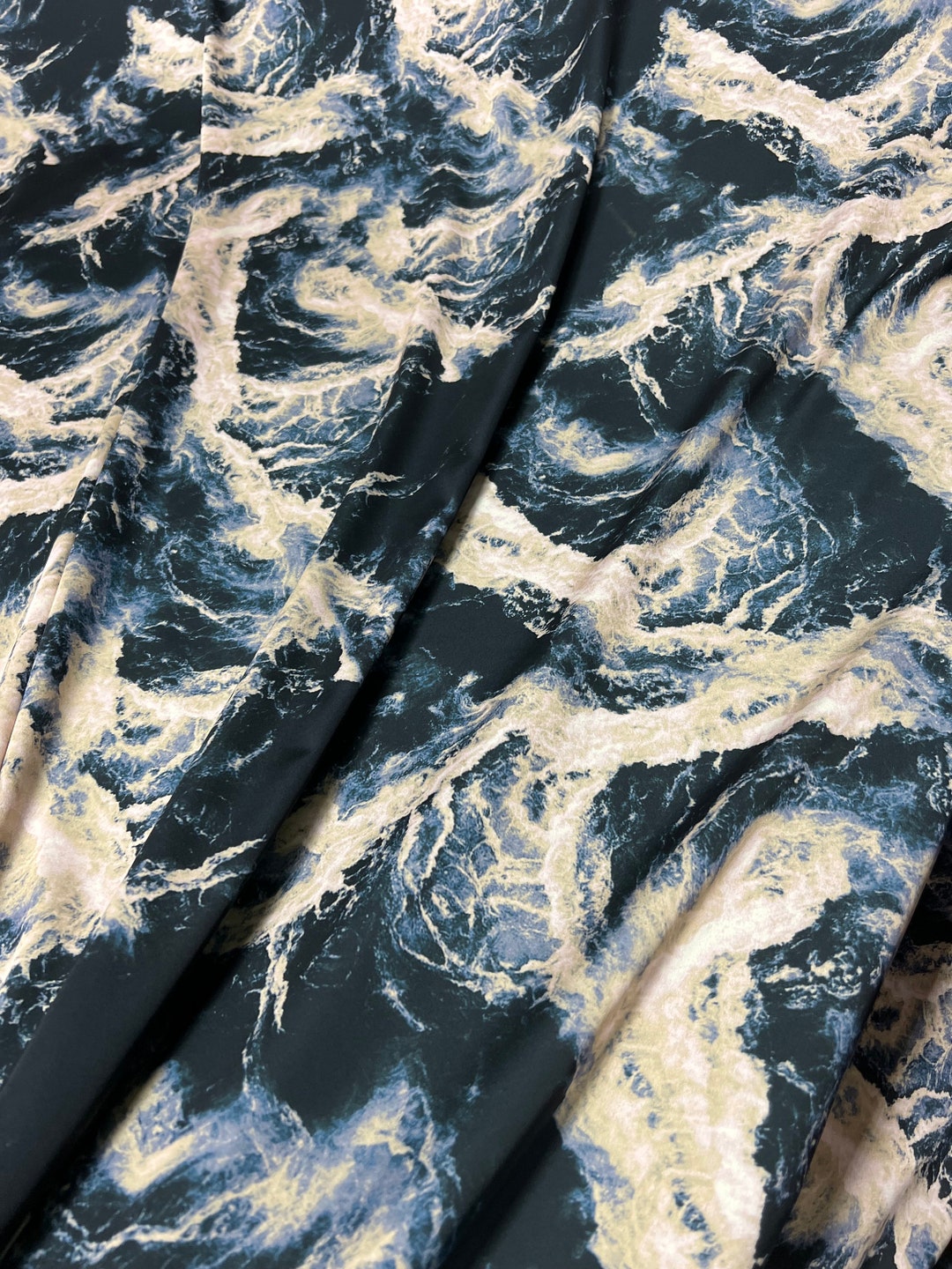 Beautiful Black Base With Gold Gray Water Style Abstract Design Silky ...