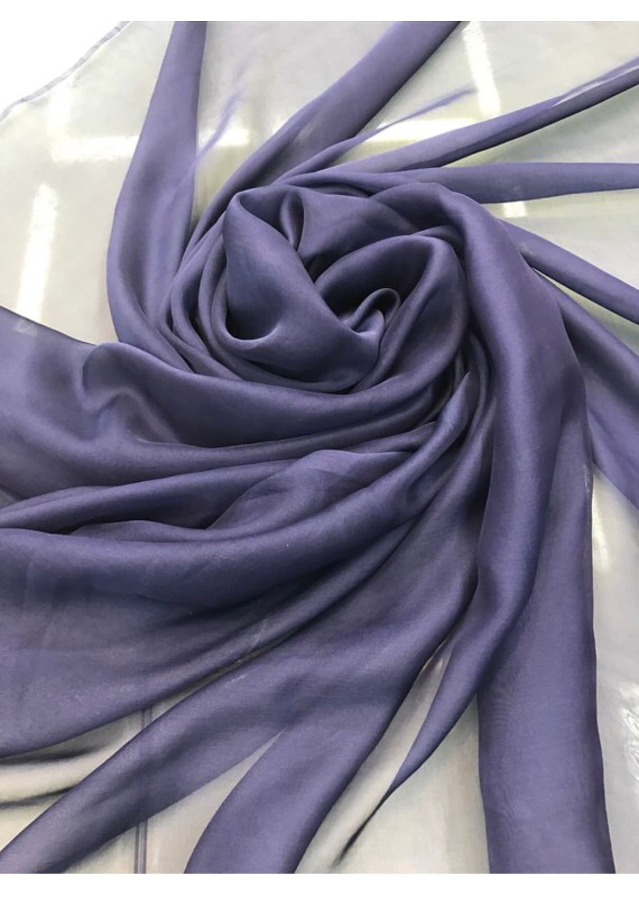 Silk chiffon 54 wide Grayish purple color silk french chiffon fabric ...