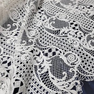 Guipure Lace Fabric 50 Wide. Beautiful Stripe Pattern Paisley - Etsy