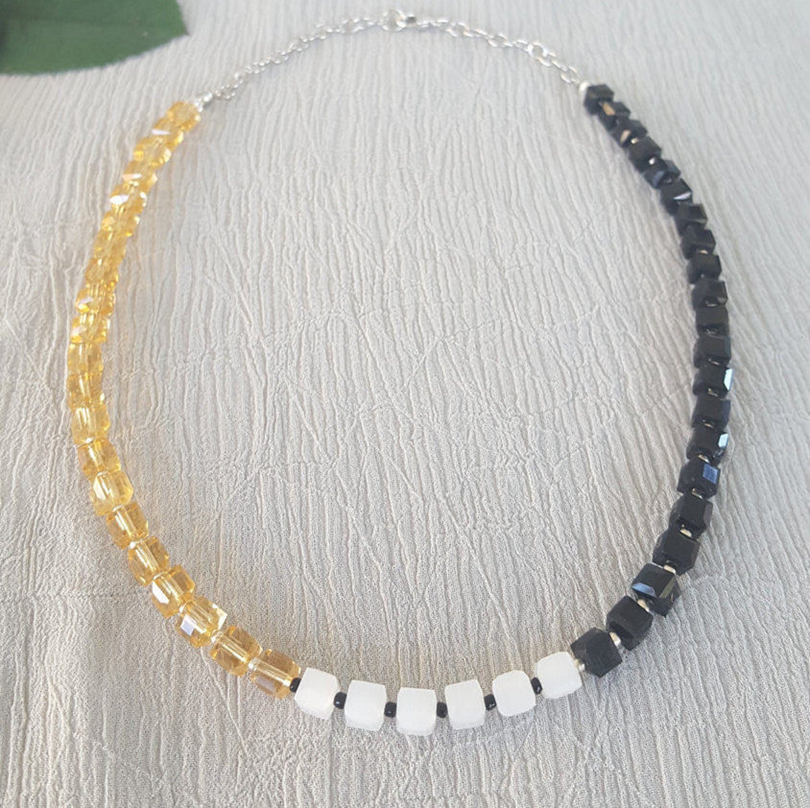 Crystal Cubes Multi-color Choker Necklace - Etsy