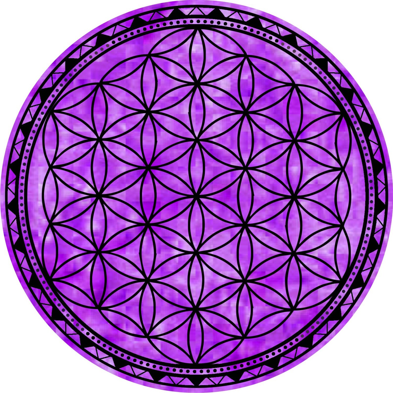 Flower of Life Crystal Grid - 8 1/2" Sacred Geometry Crystal Grid ...