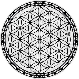 Flower of Life Crystal Grid - 8 1/2" Sacred Geometry Crystal Grid ...