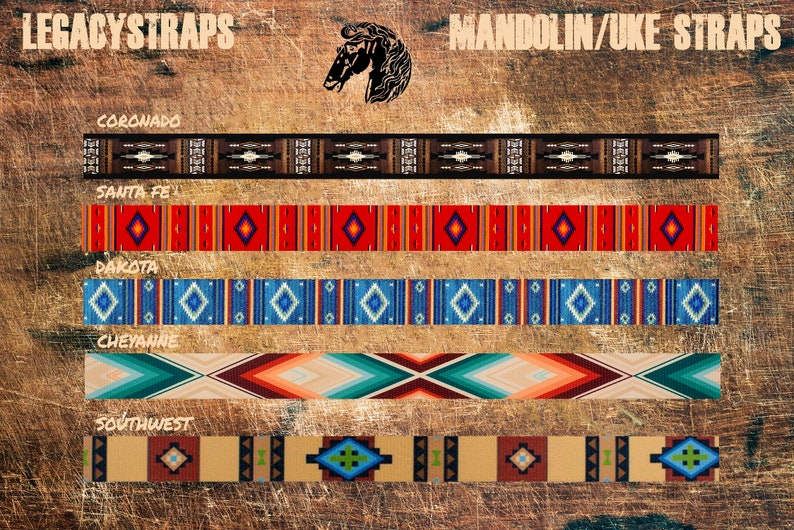 1" Mandolin Strap for A & F Type Mandolins, Ukuleles, Guitars by ...