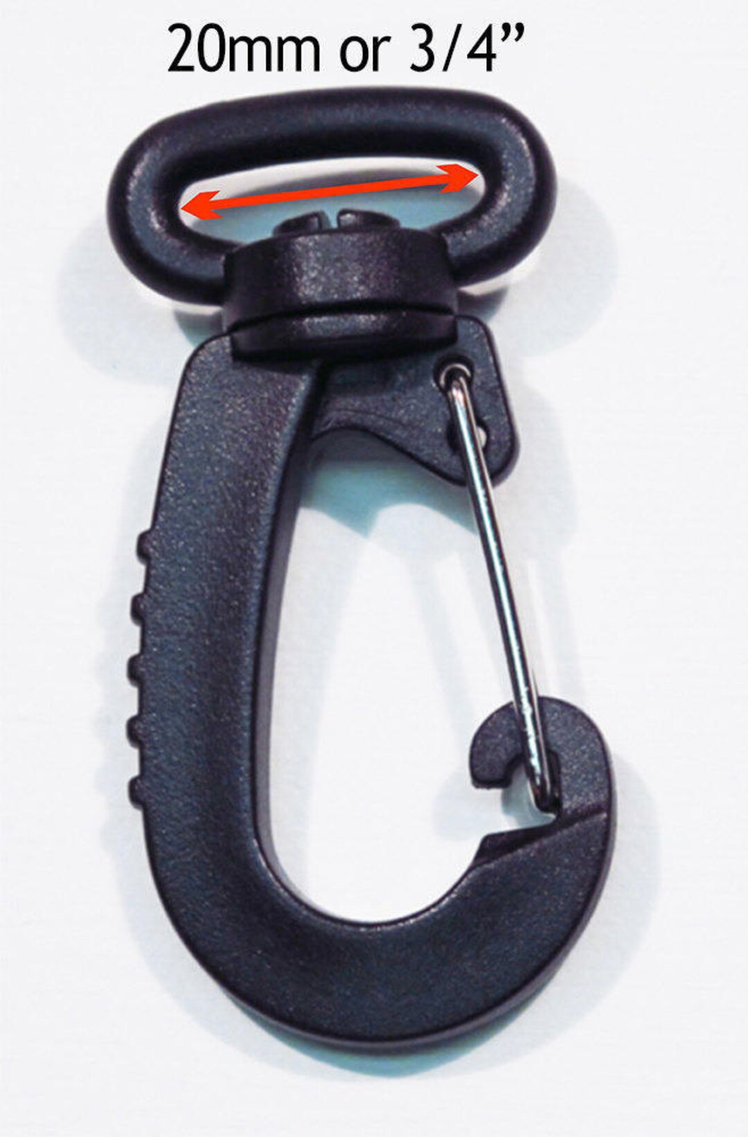 3/4 Snap Hook Plastic Metallic Spring Loaded Swivel Snaphook 3/4 or ...