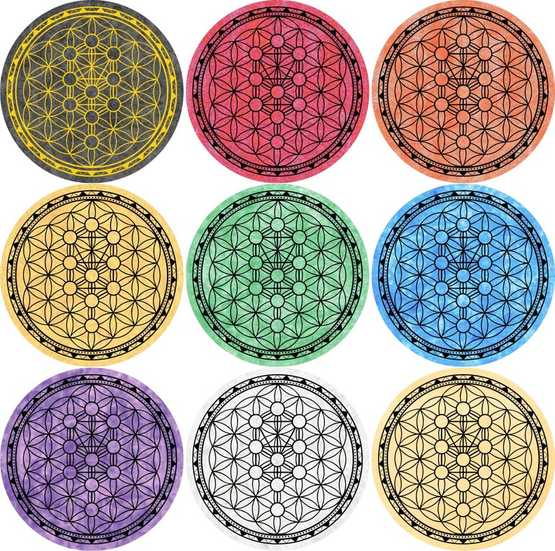 Tree of Life Sacred Geometry Grid 5 Metaphysical Reike - Etsy