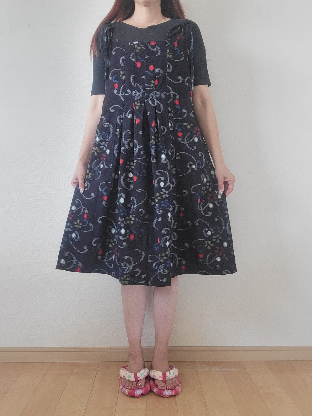 Kimono Remake Old Cloth Handmade Kurume Kasuri Cami Dress - Etsy