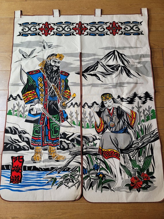 Japanese NOREN Ainu AINU Japanese Hantenfree Shipping - Etsy